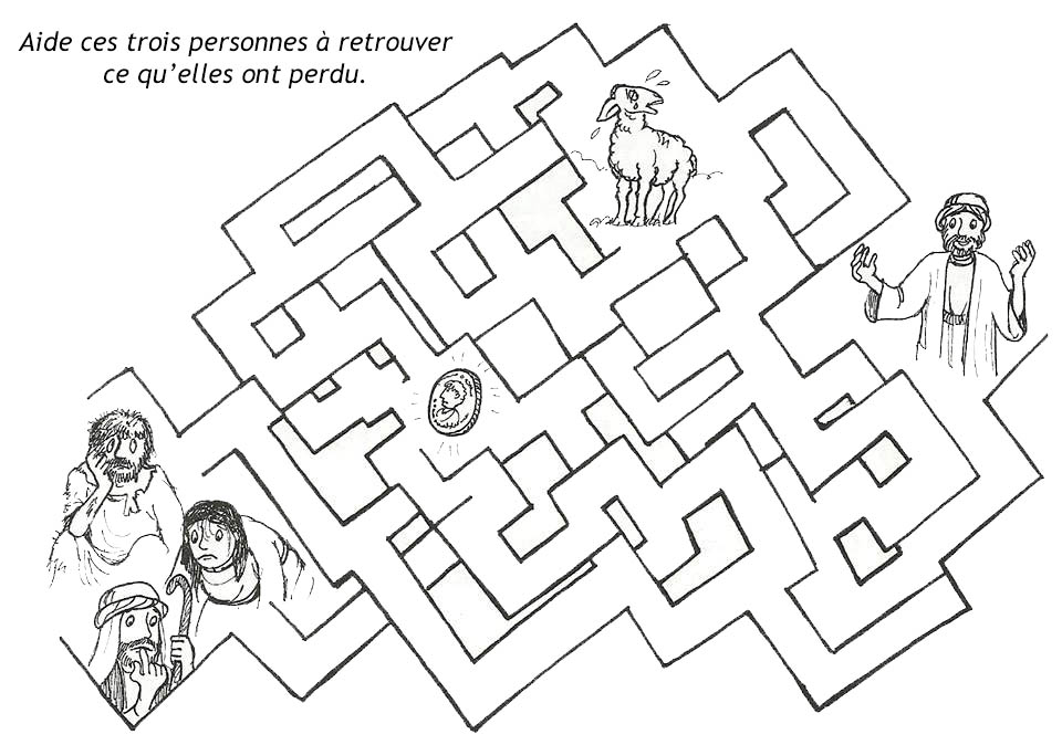 Activités jeux sur la parabole de la Brebis perdue