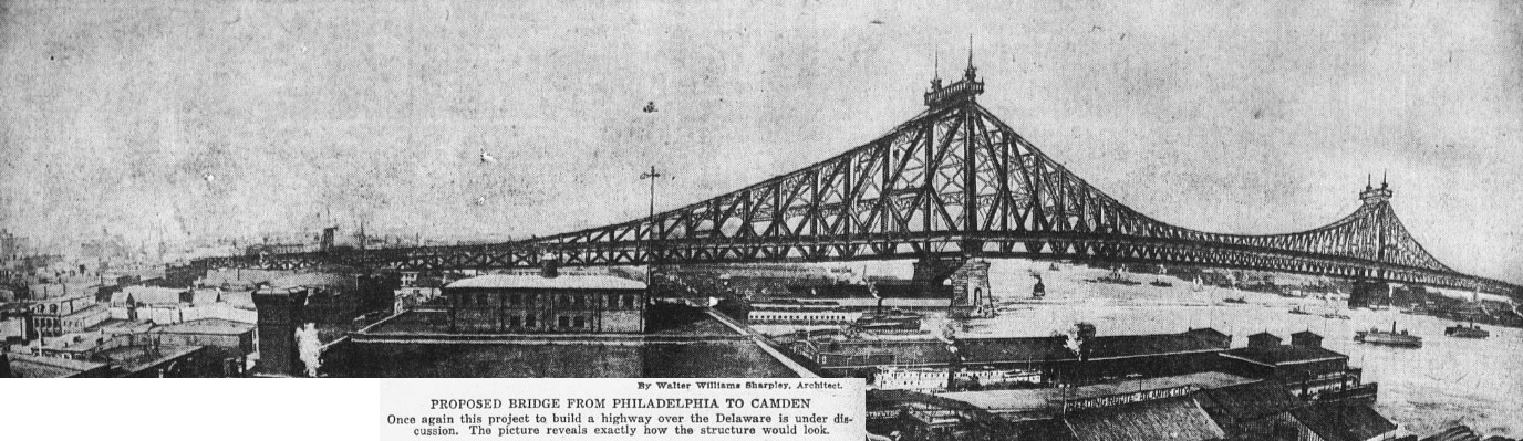 Philly & Stuff: Proposed Drawing Philadelphia / Camden Bridge ...