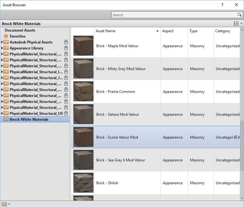 BIM Chapters: Brick Material and Assets Library in Revit