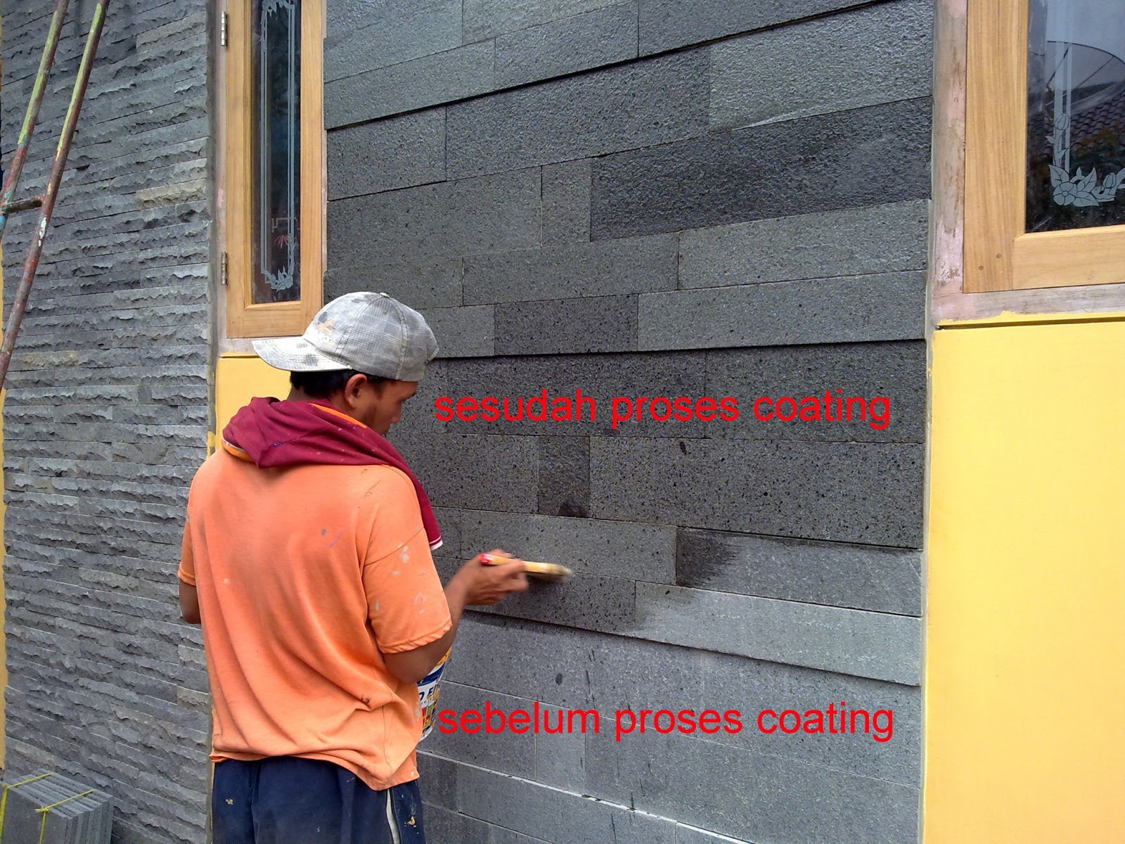 harga batu: coating batu andesit