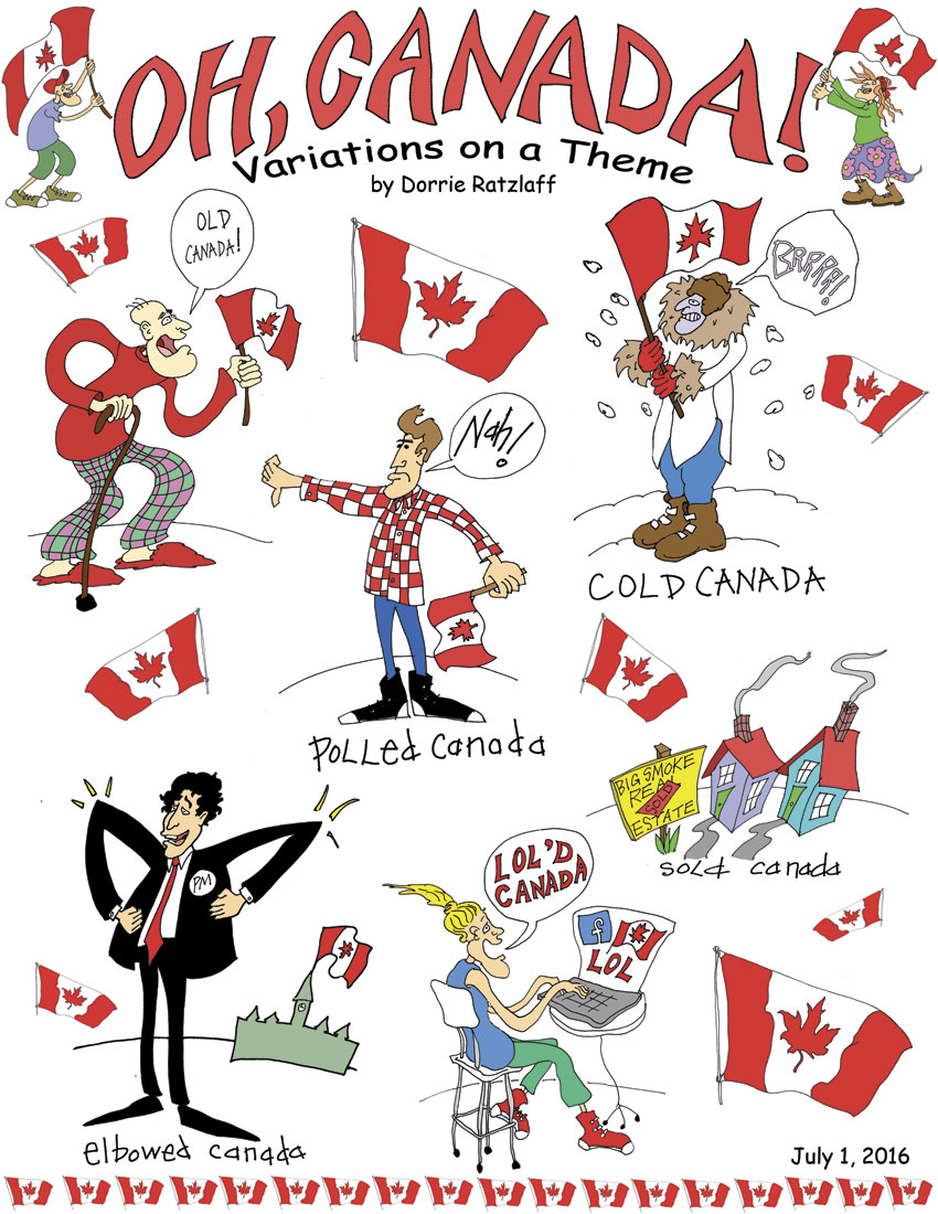 Dorrie's Comics and Cartoons: Happy Canada Day, Variations On A Theme