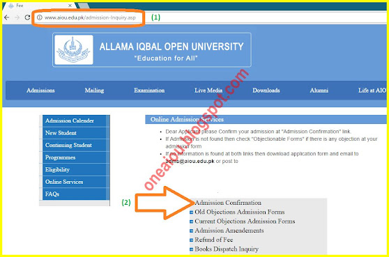 AIOU - Allama Iqbal Open University admissions exam result and tutors information: Checking ...