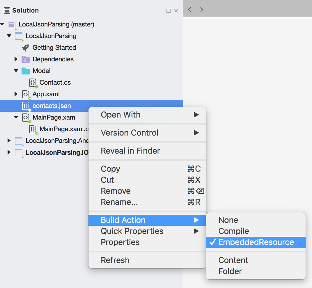 How To Read Local Json File And Display In Xamarin Fo