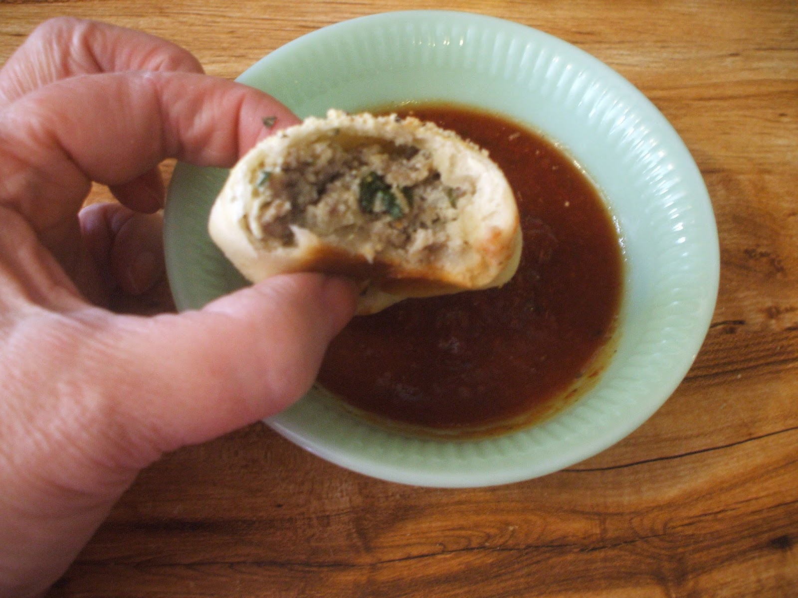 Gray Cardigan: TAILGATE FOOD - RICOTTA SAUSAGE BOMBS