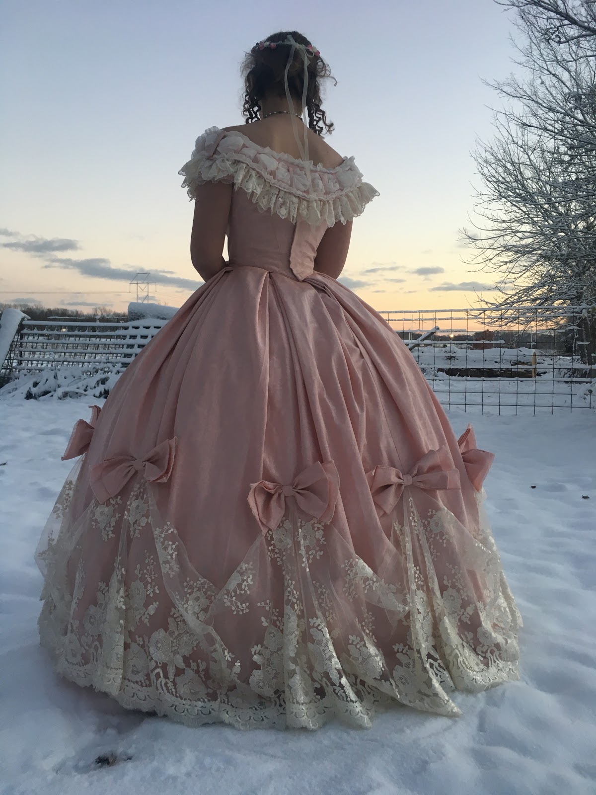 The Sewing Goatherd: The 1865 Pink and Lace Ball Gown - Finished!