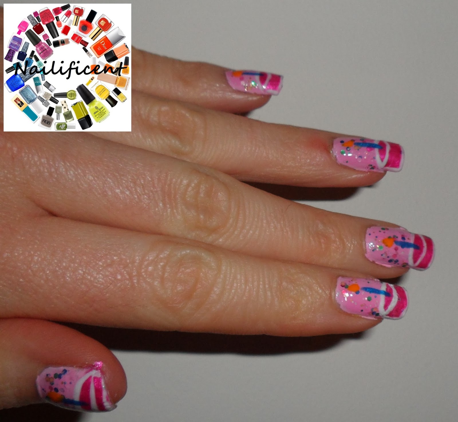 Nailificent: Birthday Cake Nail Art