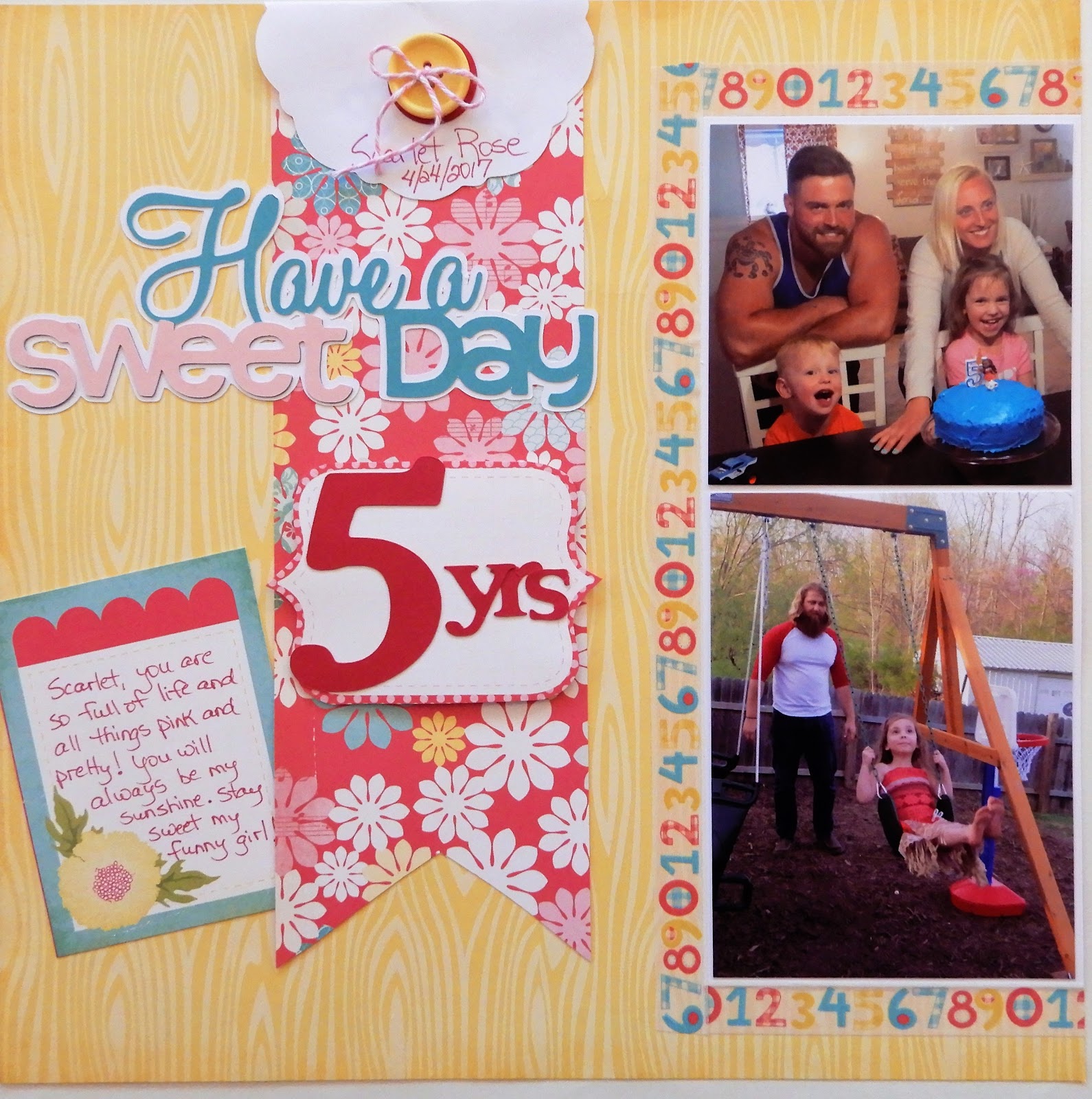 Random Memories: Two Page Scrapbook Layout - "Have a Sweet Day"