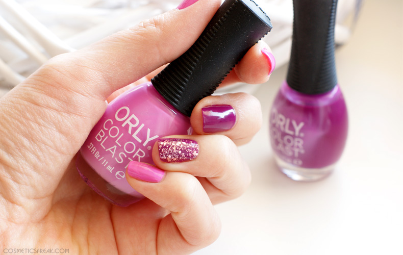 ORLY COLOR BLAST ULTRA PINK, FASHION DISTRICT, COOL PINK CHUNKY GLITTER ...