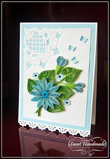Sweet Handmade •: Blue quilling card