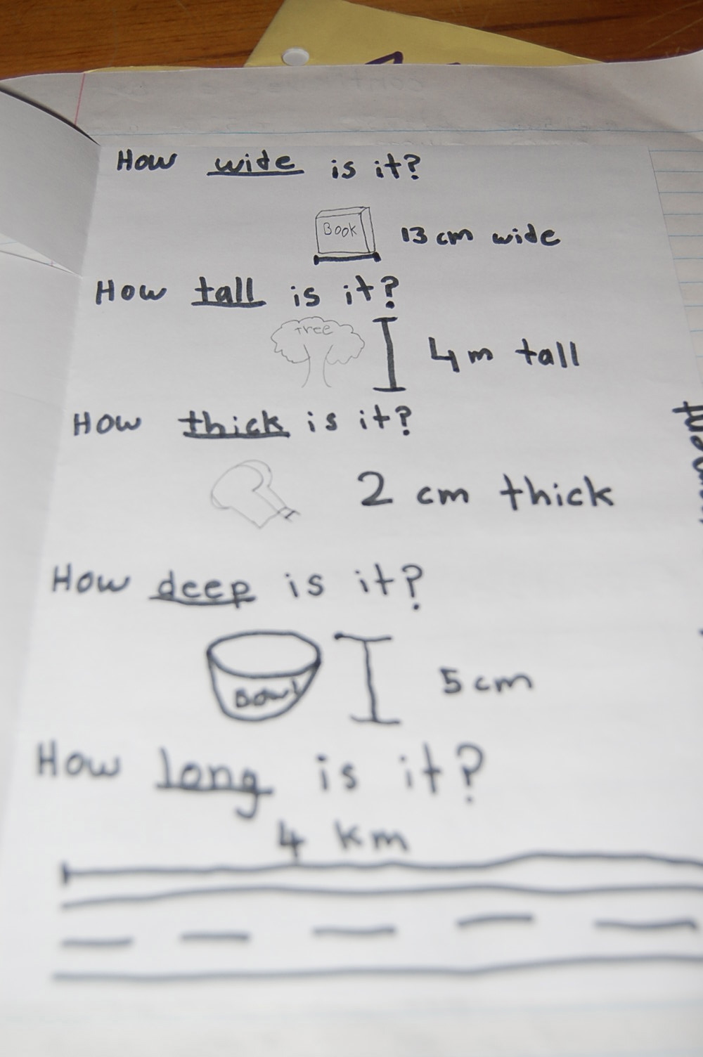 Thinking of Teaching: Linear Measurement Foldable