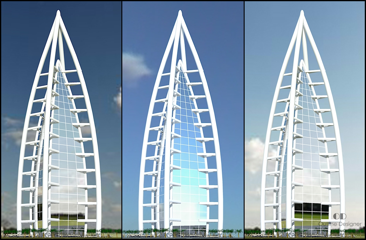 Outline Designer: Skyscraper Futuristic Designs Concept