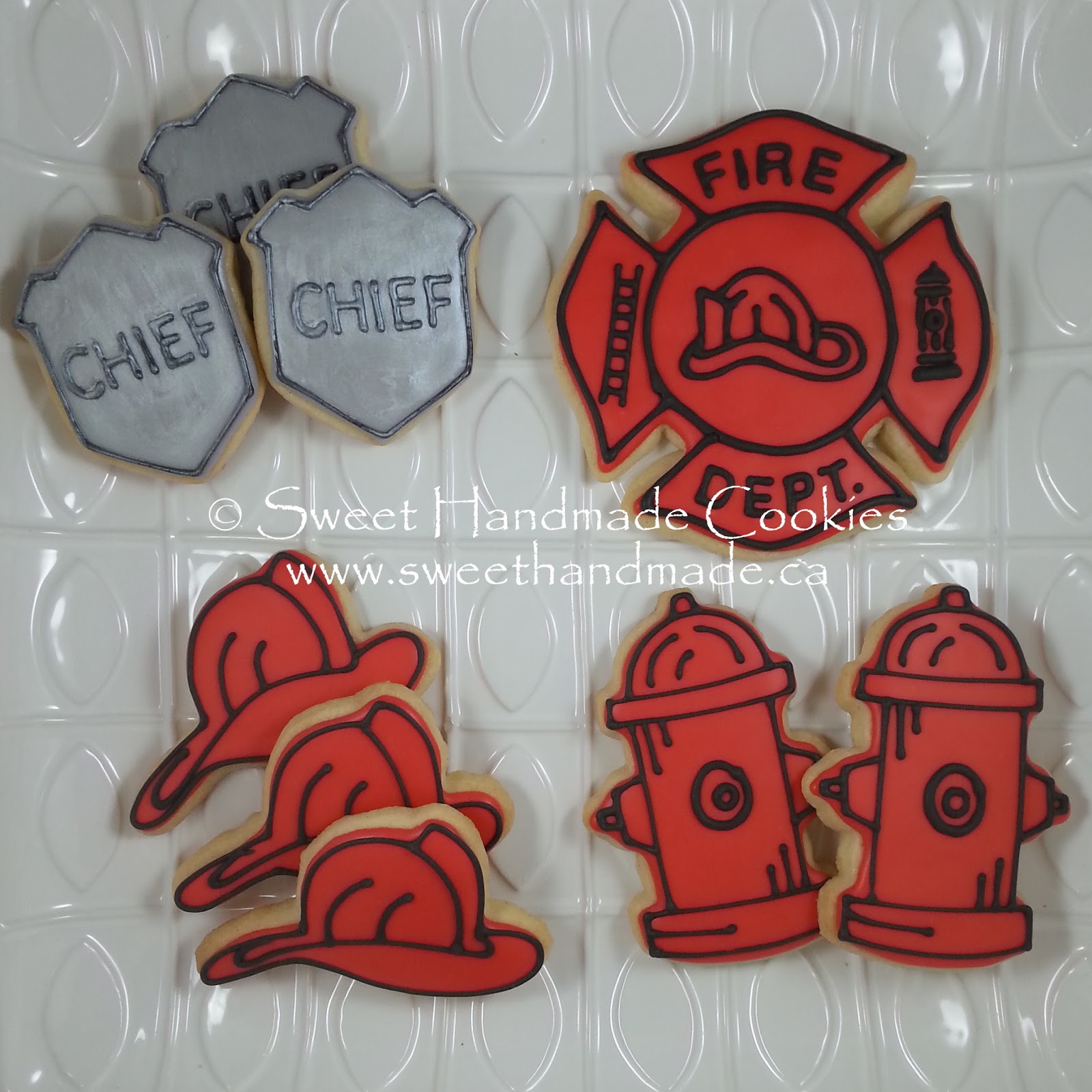 Sweet Handmade Cookies: Fire Fighter Themed Cookies