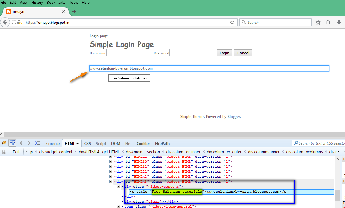 Selenium-By-Arun: Reading Tool Tip text using getAttribute() method of ... Selenium-By-Arun: Reading Tool Tip text using getAttribute() method of ...