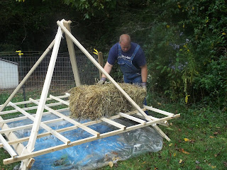 Homemade Hay Stack - Temporary Hay Storage