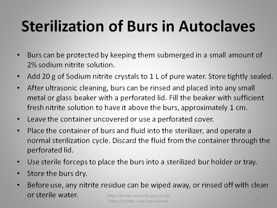 Dental Notes: Autoclave NOTES