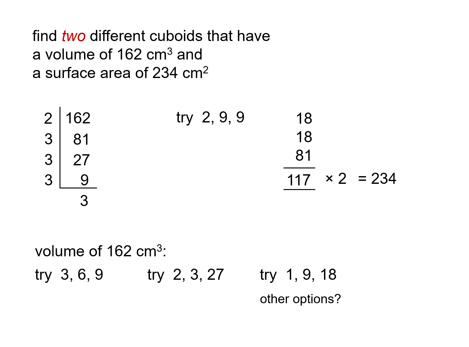 MEDIAN Don Steward mathematics teaching: search for unusual cuboids