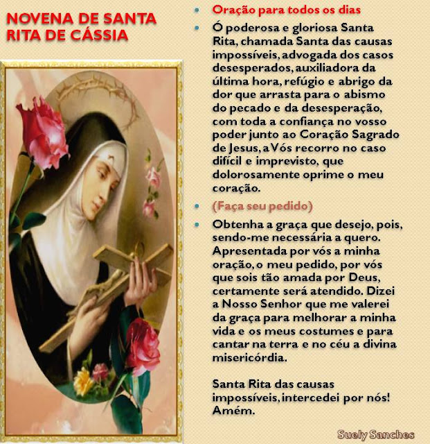 Comunidade Católica Milagre da Vida: SANTA RITA DE CÁSSIA - CARTÕES ...