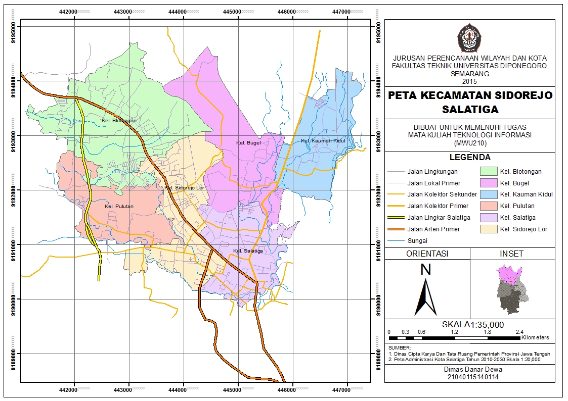 URBAN CORNER: Hasil Pembuatan Peta Dasar Menggunakan ArcGIS 10.1