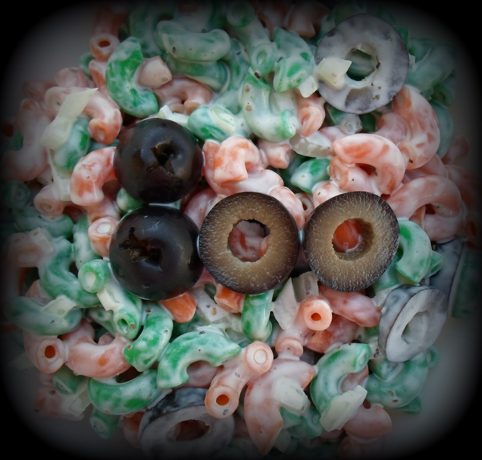 Happier Than A Pig In Mud: BOO-t-ful Dyed Pasta Salad