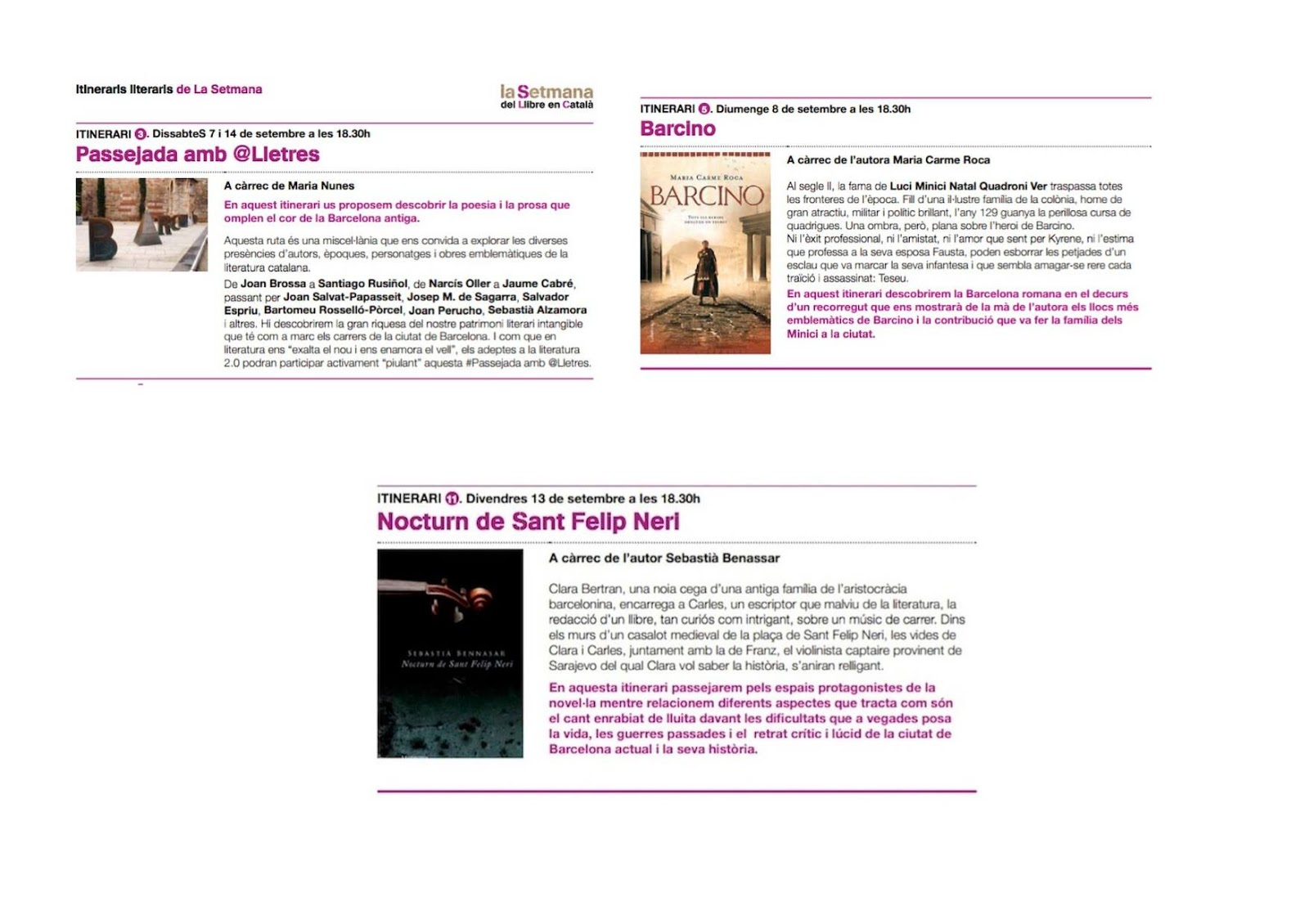 el viatger de les lletres: de setembre 2013