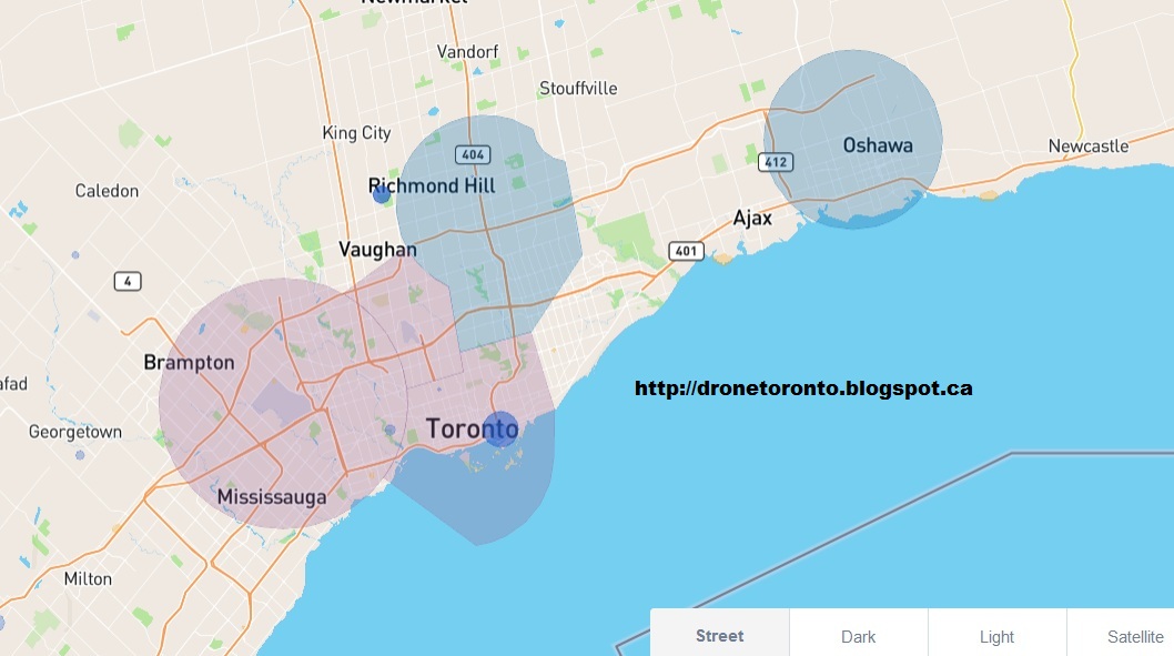 Drones Toronto Canada: Toronto Canada Drone NO Fly Zone Map