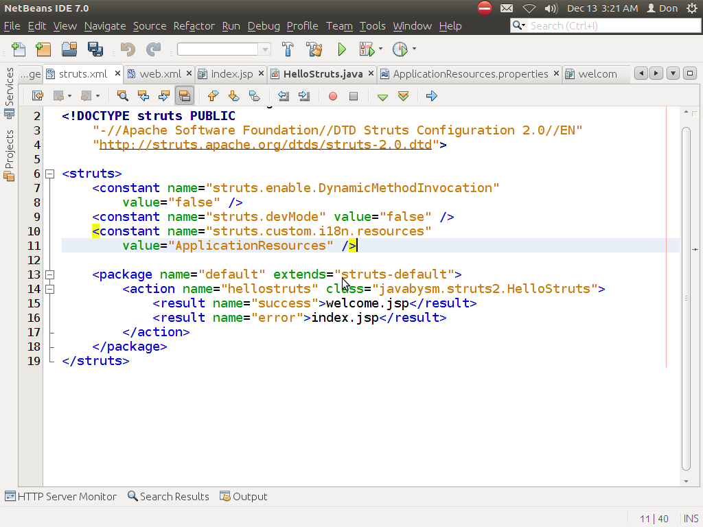 Struts 2: Hello World! Application