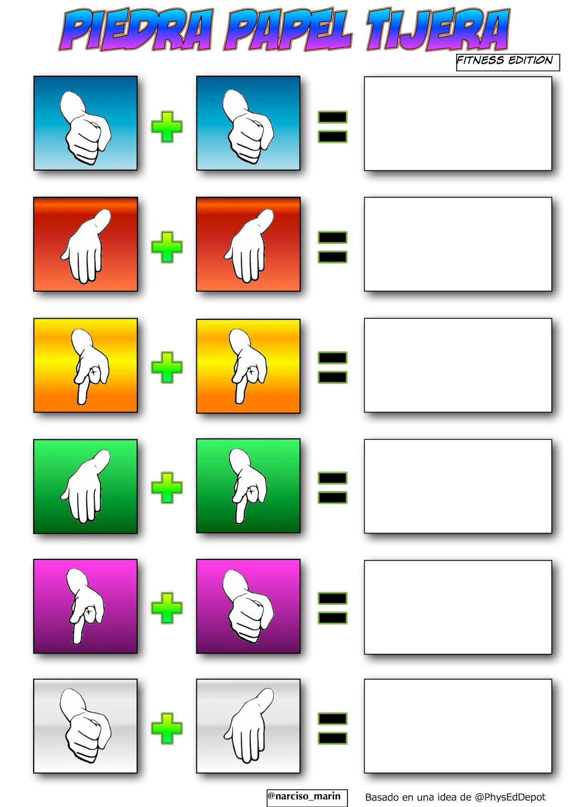 El educador físico bilingüe: Piedra, papel o tijera: juego y condición ...