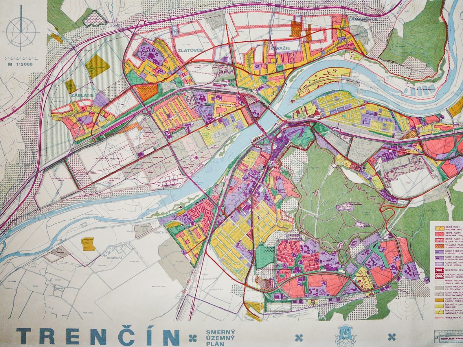 Transformačné uzly v obraze mesta: mapy mesta Trenčín