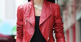 Jaket kulit Seleb dan Artis: Jaket Kulit Cewek Warna Merah Versi ...