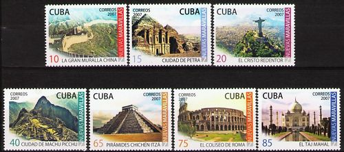 ROME ON STAMPS: Cuba 2007 - New Seven Wonders of the World