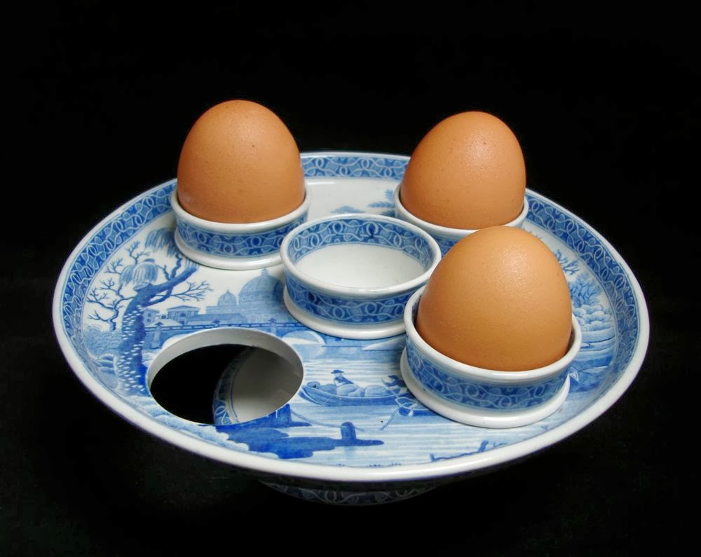Dishy News - A Transferware Blog: TRANSFERWARE EGG CUPS AND STAND
