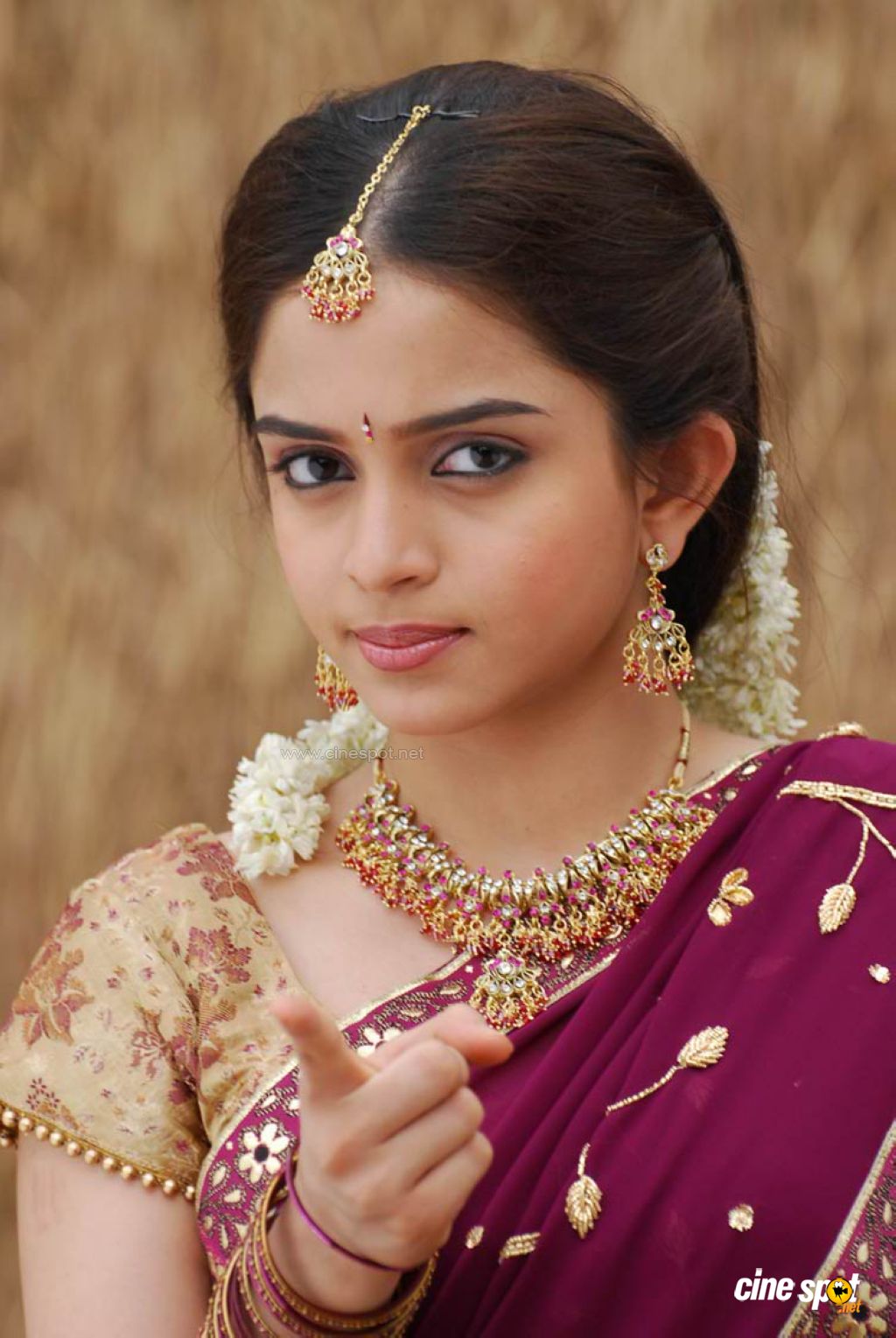 Telugu TV Serial Actress Meena In Yellow Saree Picture Gallery ...