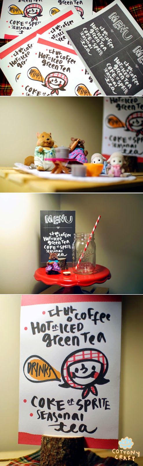 CottonyCraft: Customized / Hand Written / Printable Menu