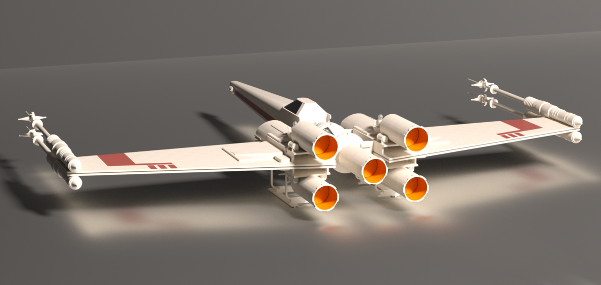 Stinson's All Things Star Wars Blog: Colin Cantwell X-wing concept model