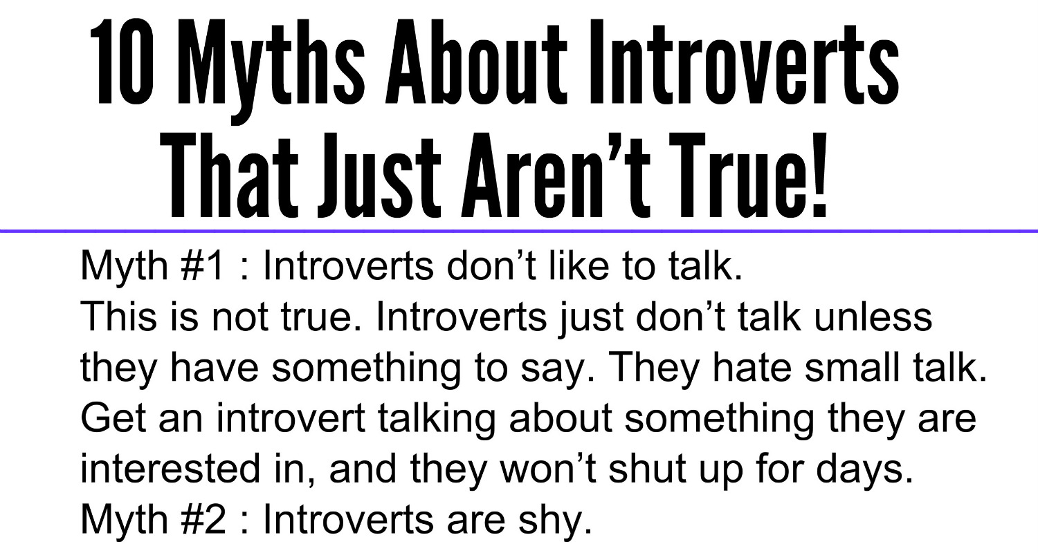 Awesomequotes4u.com: 10 Myths About Introverts That Just Aren’t True!