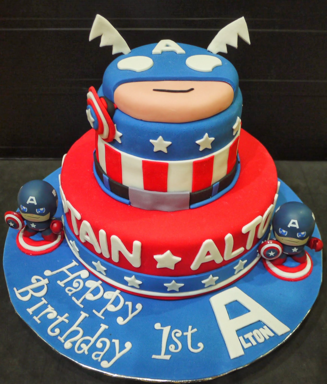 Cupcake Divinity: Alton's Captain America theme cake