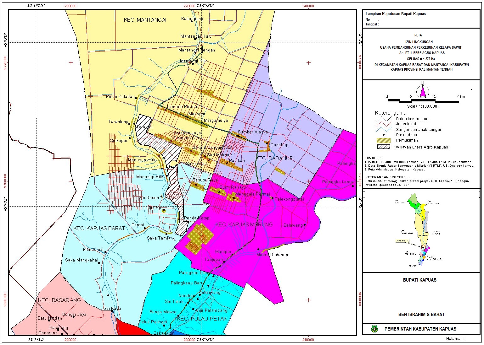 Peta Administrasi PT. LAK kelapa sawit