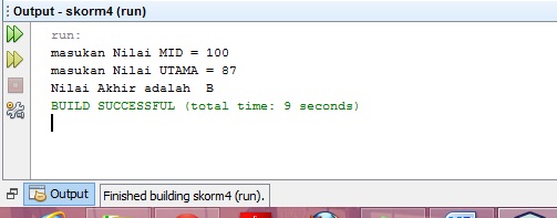 Program Nilai pada Java