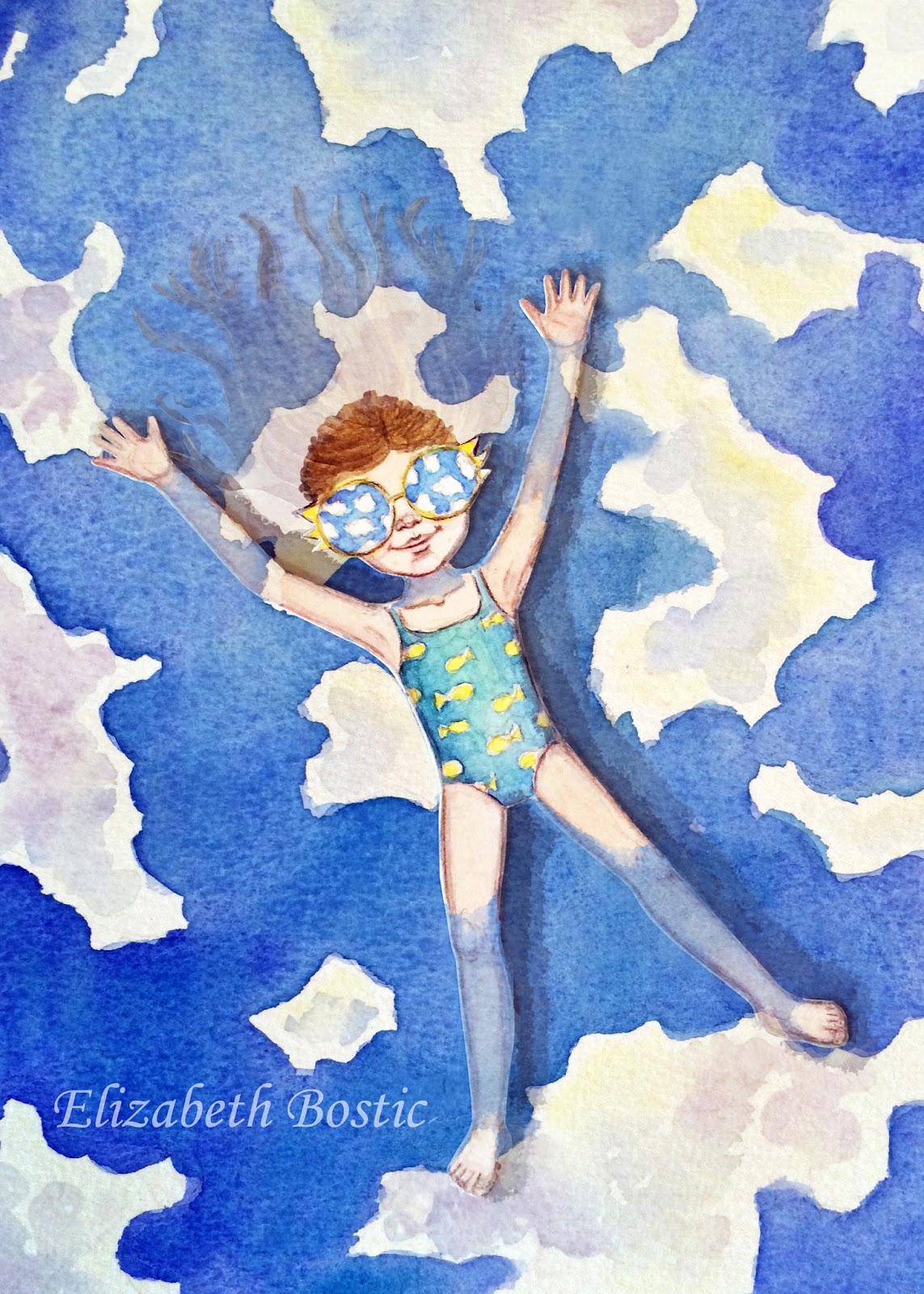 Elizabeth Bostic Illustration & Design: Floating Girl: Playing with ...