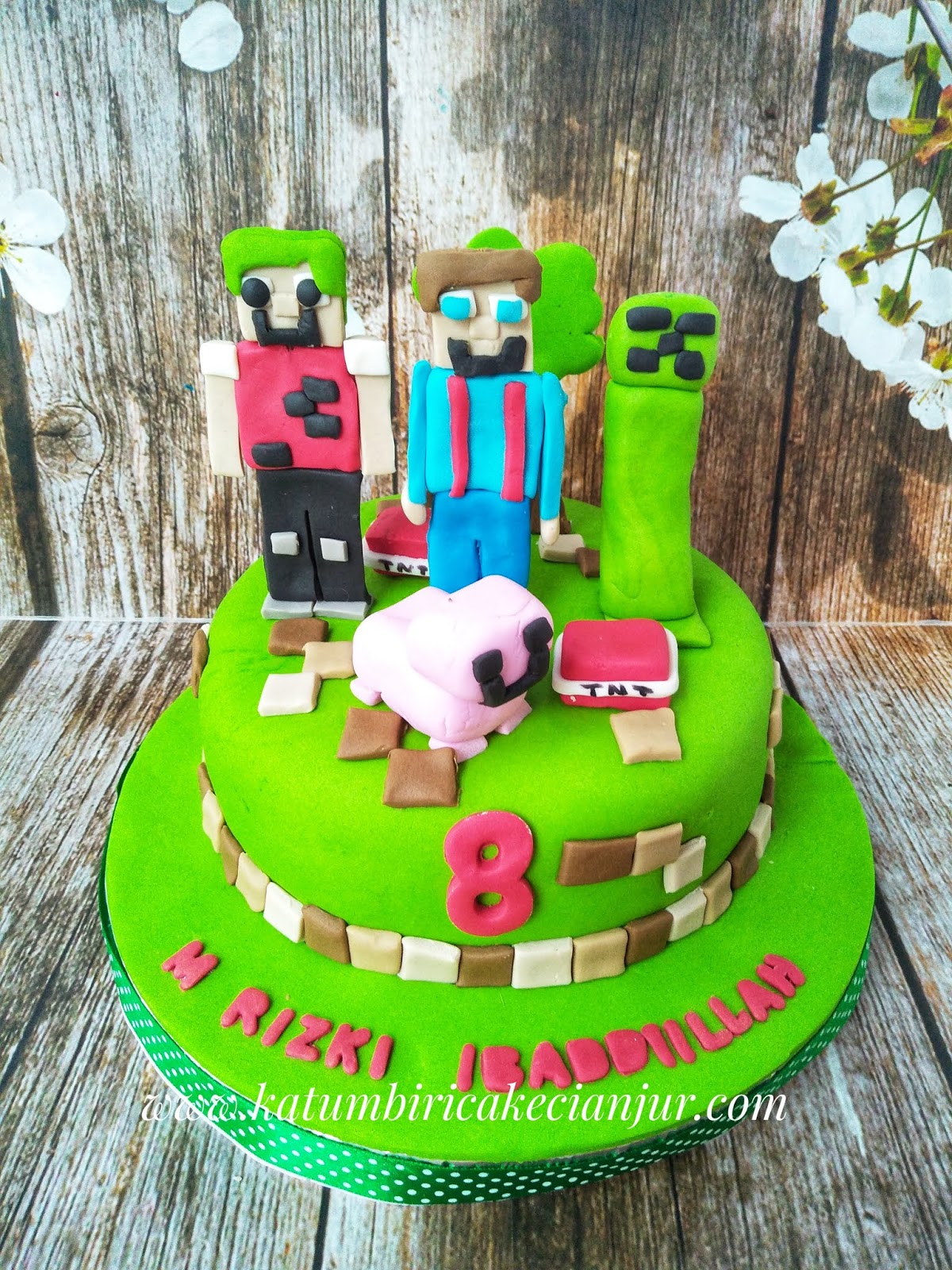 kue ulang tahun minecraft - Teknoid