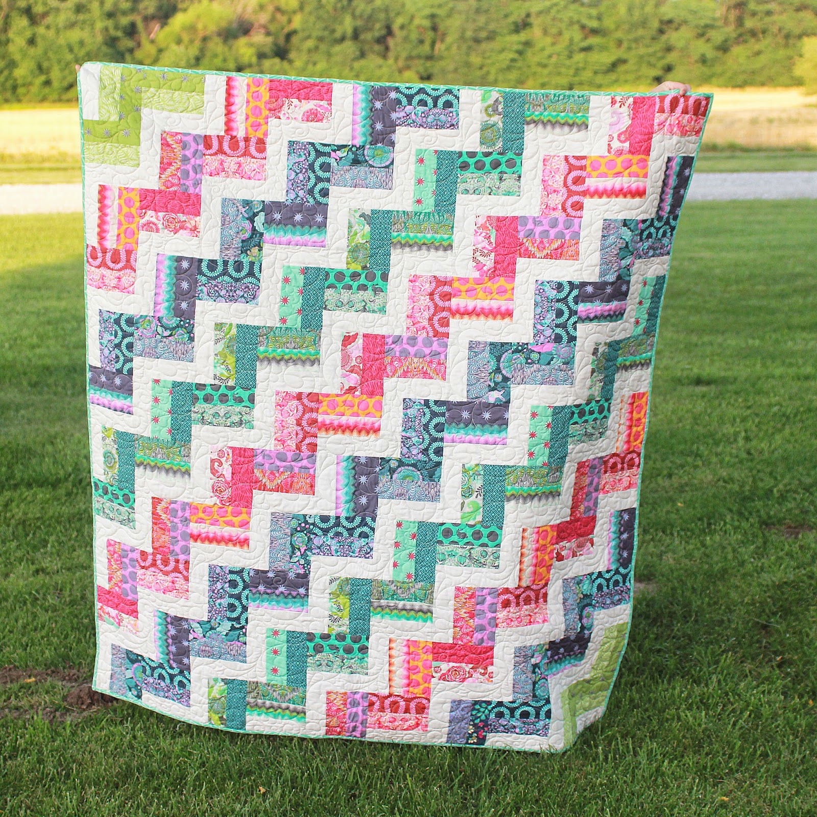 Girls in the Garden: Rail Fence Quilt x 2