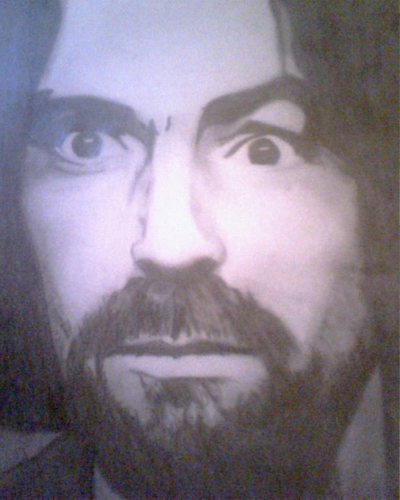 Mon Art Drawings: Charles Manson (lapiz)