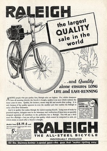 coastrider: 1930`s Raleigh Popular...British Steel...