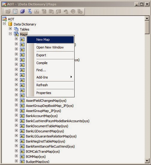 Coding Champ Aot Maps In Microsoft Dynamics Ax 2012