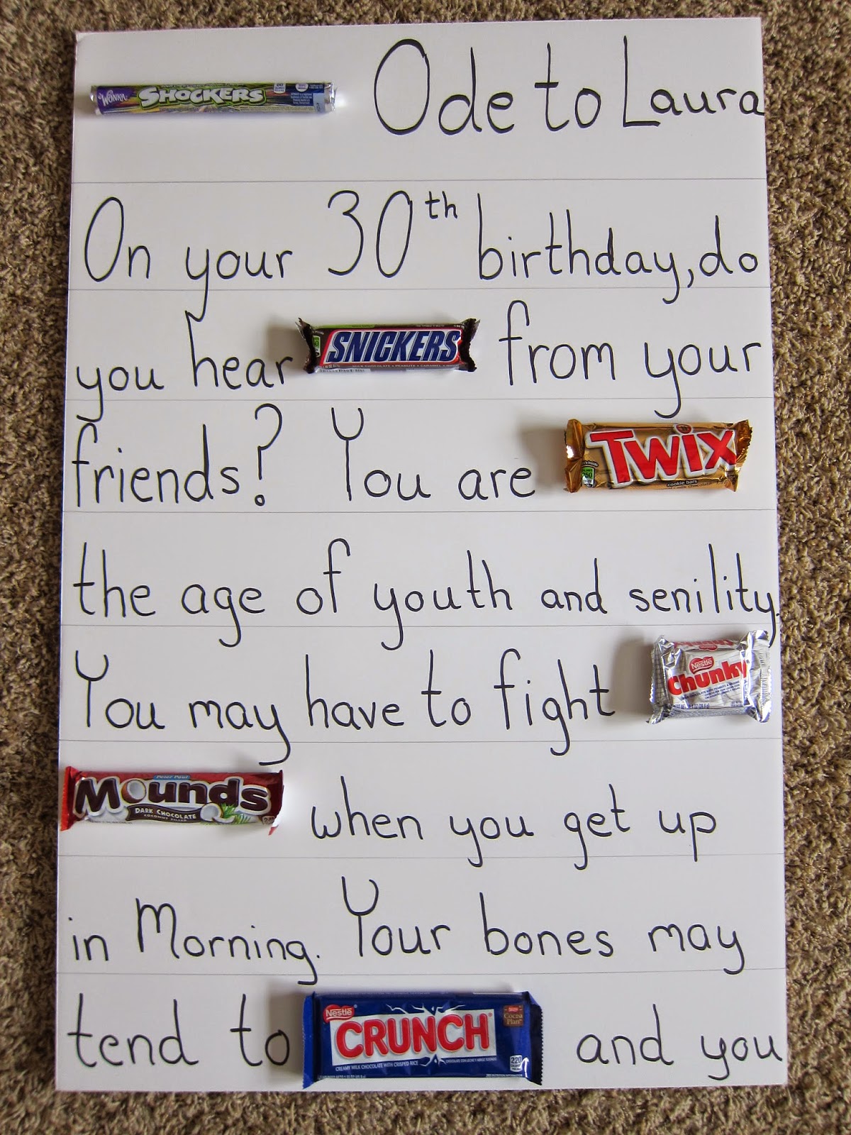 The Constant Crafter: Candy Bar Board