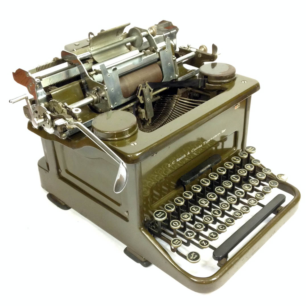 L.C. Smith typewriter for cutting address stencils/ /THE TYPEWRITER ...