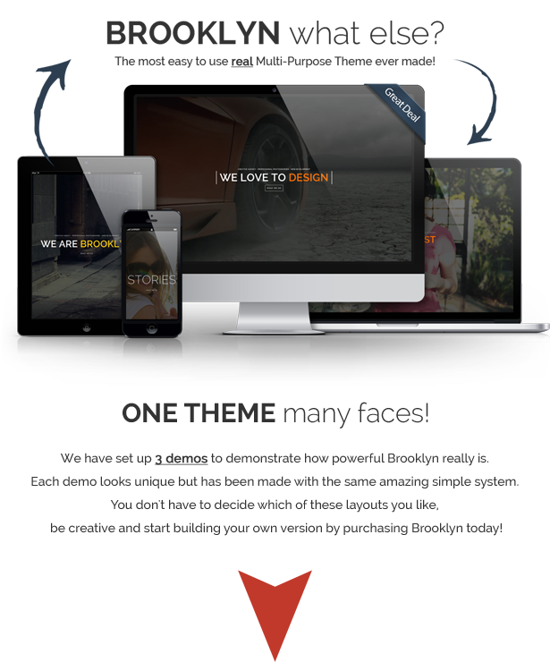 Brooklyn : Creative One Page Wordpress Theme