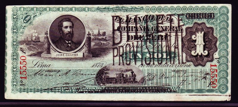 Peru 1 Real de Inca overprint on 1 Sol banknote.|World Banknotes ...