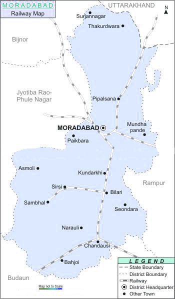 Rail-Map-india: Moradabad-railway-map
