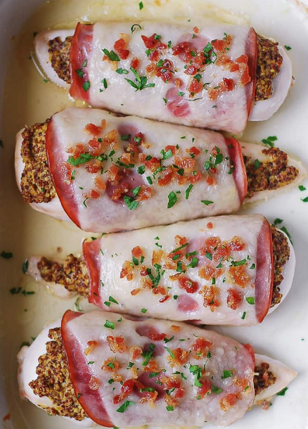 HAM AND CHEESE CHICKEN BAKE - EASY LOW CARB